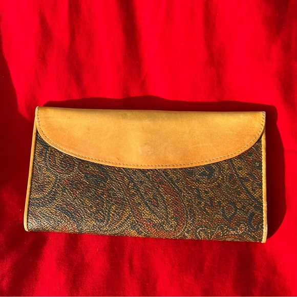 Bags | Rare Vintage Lorenzo Carraro Paisley Leather Wallet | Poshmark